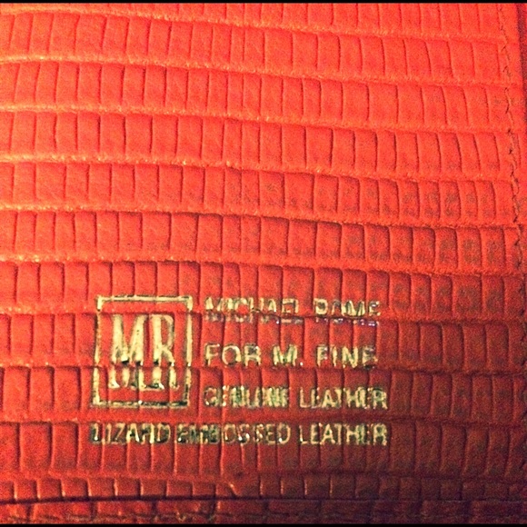 Michael Rome | Bags | Michael Rome Lizard Embossed Leather Wallet ...