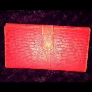 Michael Rome | Bags | Michael Rome Lizard Embossed Leather Wallet ...