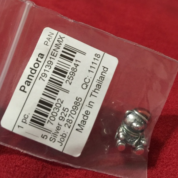 Pandora | Jewelry | 0 Authentic Pandora Bear Charm Sterling Silver ...