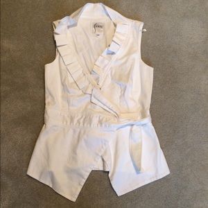 Finley | Tops | Finley White Pleated Blouse | Poshmark