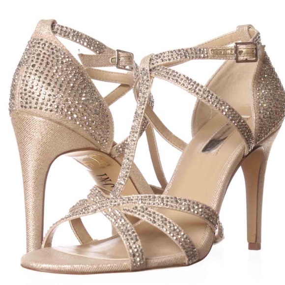 INC International Concepts | Shoes | Inc Reggi Gold Evening Sandals ...