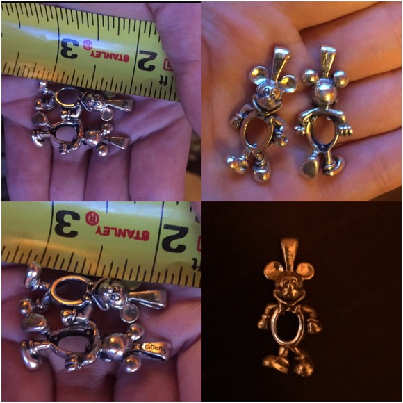 Disney | Jewelry | Rare 925 Mickey Mouse Pendants | Poshmark