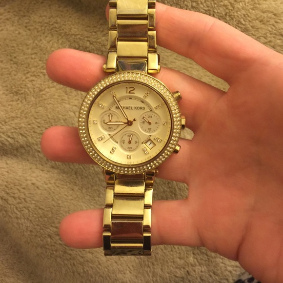 Michael Kors | Accessories | Gold Mk Watch With Diamonds | Poshmark