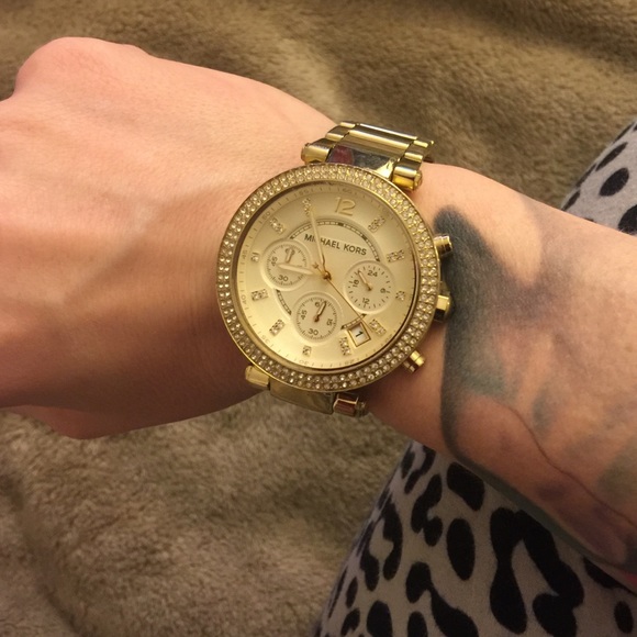 Michael Kors | Accessories | Gold Mk Watch With Diamonds | Poshmark