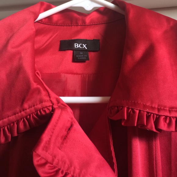 BCX | Jackets & Coats | Gorgeous Red Satin Coat | Poshmark