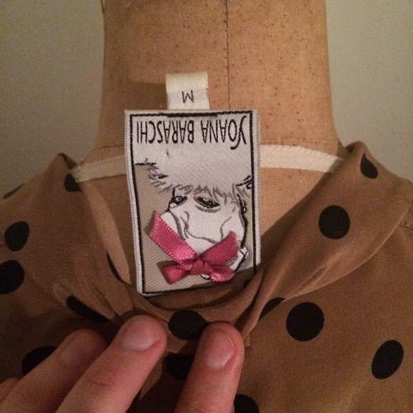 Anthropologie | Tops | Yoanna Barachi Silk Polka Dot Blouse With Tie ...