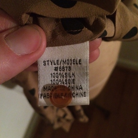 Anthropologie | Tops | Yoanna Barachi Silk Polka Dot Blouse With Tie ...