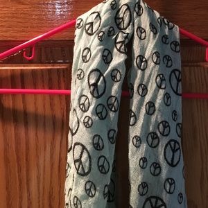 Accessories | Peace Sign Scarf | Poshmark