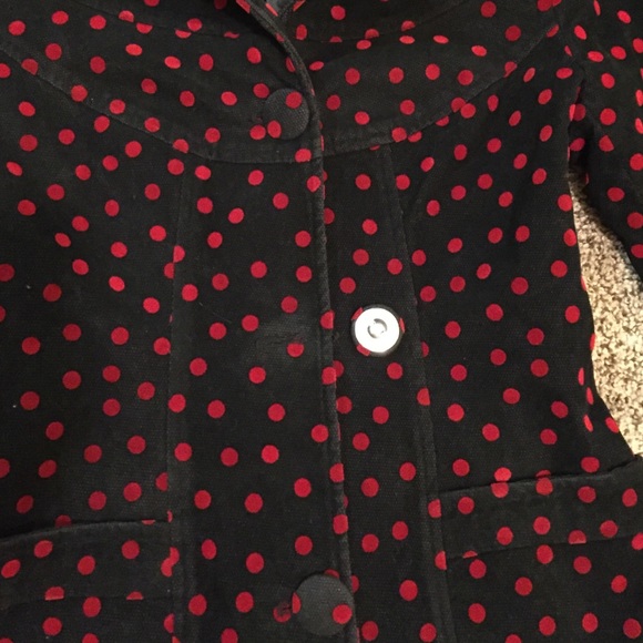 Voodoo Vixen | Jackets & Coats | Red Polka Dotted Dress Coat | Poshmark
