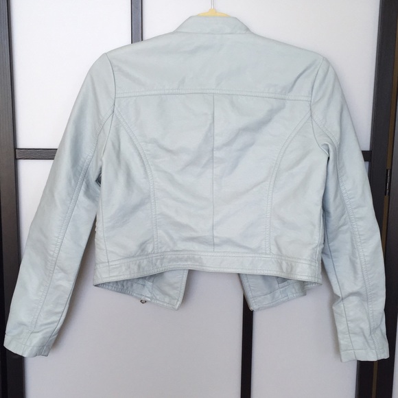 Forever 21 | Jackets & Coats | Pastel Blue Pleather Jacket | Poshmark