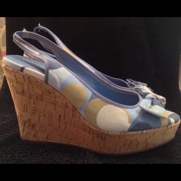Coach | Shoes | Coach Sling Back Wedges | Poshmark