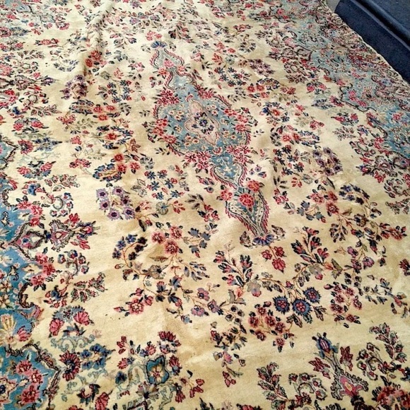 Other | 126 X 9 Antique Floral Persian Kerman Pink Rug | Poshmark