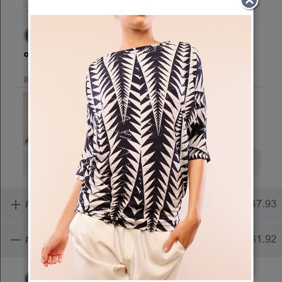 Tops | Navy And White Flashy Top | Poshmark