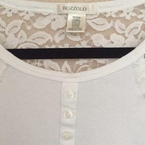 Bozzolo | Tops | Bozzolo White Lace Shirt | Poshmark