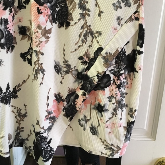 gab kate | Dresses | Gab Kate Floral Flower Envelope Asymmetrical Dress ...