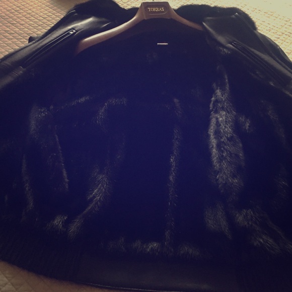 TORRAS | Jackets & Coats | Torres Leather And Mink Jacket For Men ...
