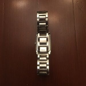Fossil | Jewelry | Square Face Silver Fossil Watch | Poshmark