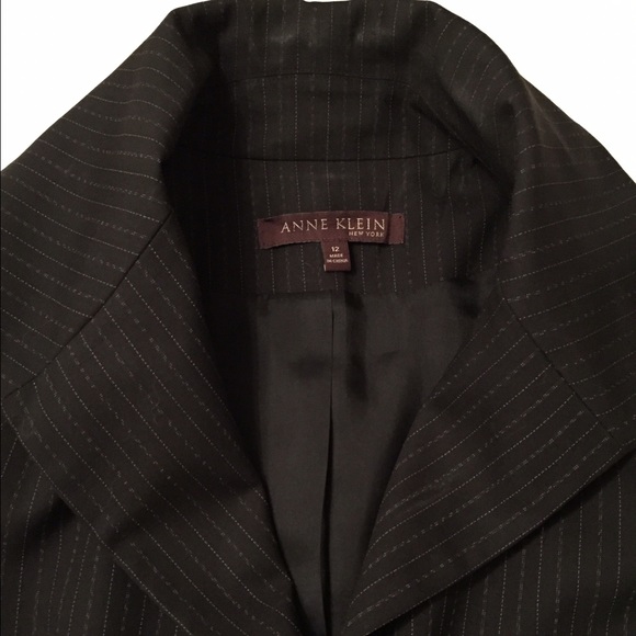 Anne Klein | Jackets & Coats | Anne Klein Black And White Pinstripe Blazer | Poshmark