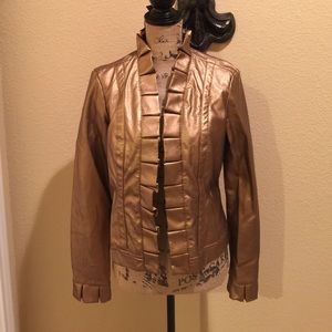 Baccini | Jackets & Coats | Metallic Baccini Jacket | Poshmark