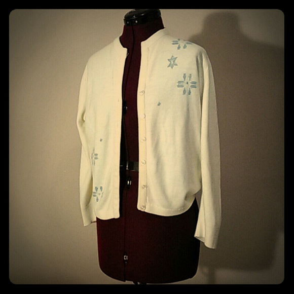 Sweaters | Vintage Snowflake Cardigan | Poshmark