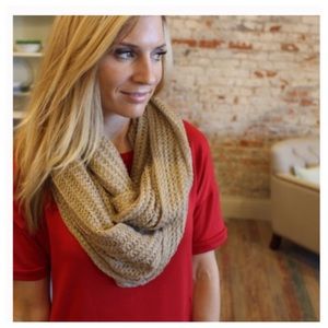 Accessories | Beige Cable Knit Infinity Scarf | Poshmark