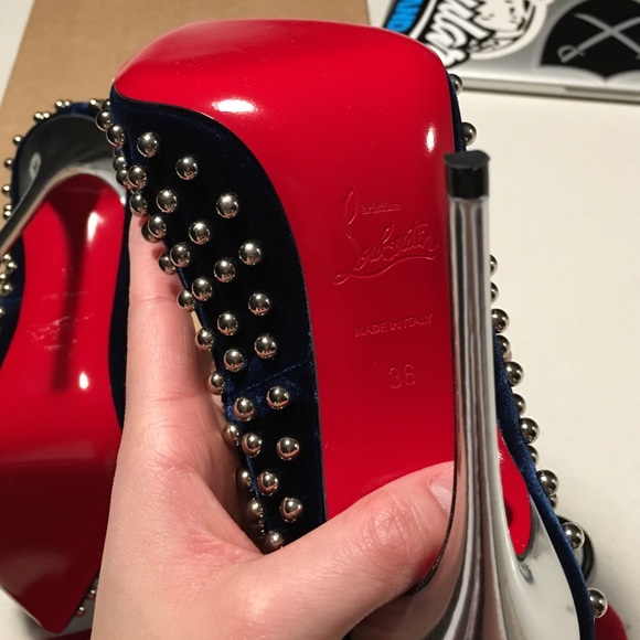 Christian Louboutin | Shoes | Christian Louboutin Billy 2 Velvet Navy ...