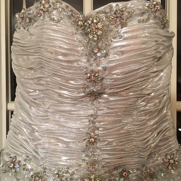 Party Time | Dresses | Silver Prom Dress Statement Dress | Poshmark