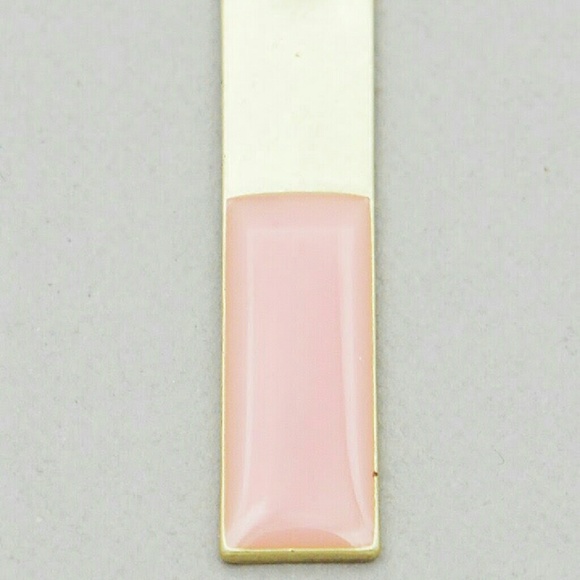 Dazzle Her Now | Jewelry | Pink Dainty Bar Charm Gold Tone Necklace ...