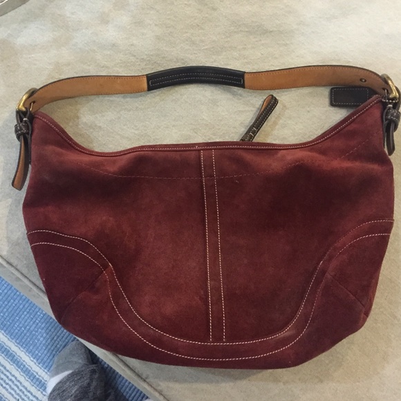 Coach Suede Shoulder Bag - Gem