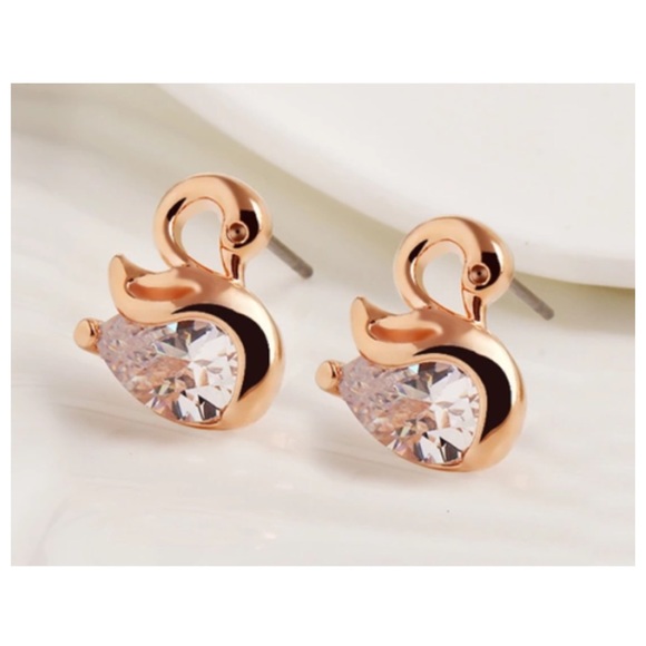 Jewelry | Cubic Zirconia Swan Earrings | Poshmark