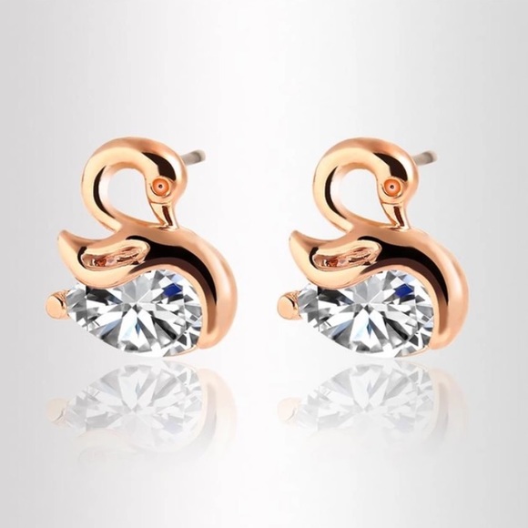 Jewelry | Cubic Zirconia Swan Earrings | Poshmark