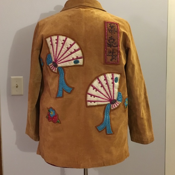 Impressions | Jackets & Coats | Impressions Tan Suede Far East Theme ...