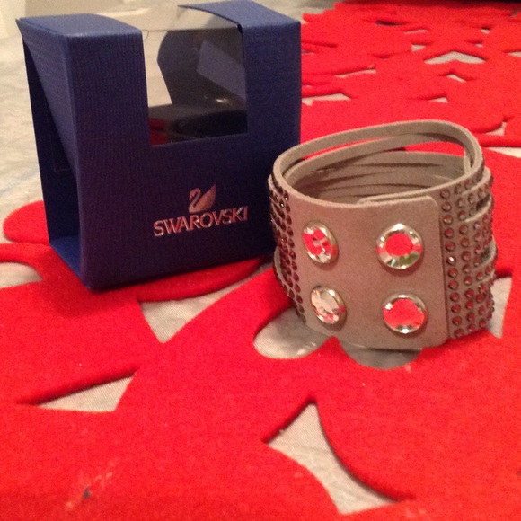 Swarovski | Jewelry | Swarovski Crystal Encrusted Slake Bracelet | Poshmark