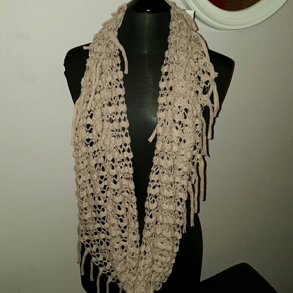 Accessories | Mauve Infinity Fringe Scarf | Poshmark