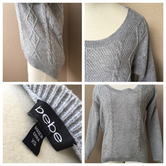 bebe | Sweaters | Bebe Boatneck Cableknit Sweater | Poshmark