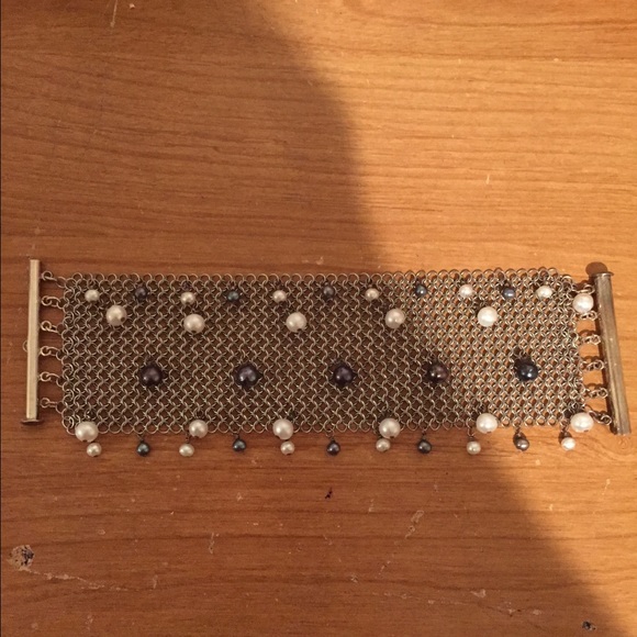 Jewelry | New Without Tag Fishnet Bracelet With Pearls | Poshmark