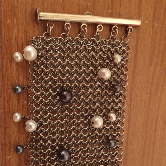 Jewelry | New Without Tag Fishnet Bracelet With Pearls | Poshmark