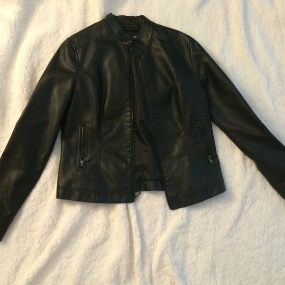 Black Rinet | Jackets & Coats | Black Leather Biker Jacket | Poshmark