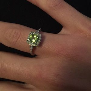 Jewelry | Peridot Square Ring Size 75 | Poshmark