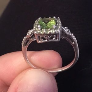 Jewelry | Peridot Square Ring Size 75 | Poshmark