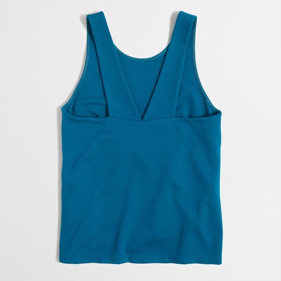 J. Crew | Tops | Factory Black Vback Fitted Shell Tank Shell Top | Poshmark