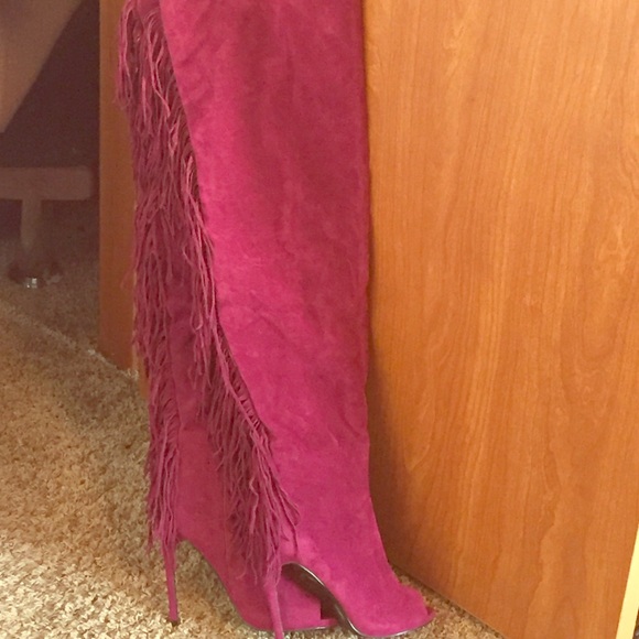 Shoes | Brand New Fringe Thigh High Boots | Poshmark