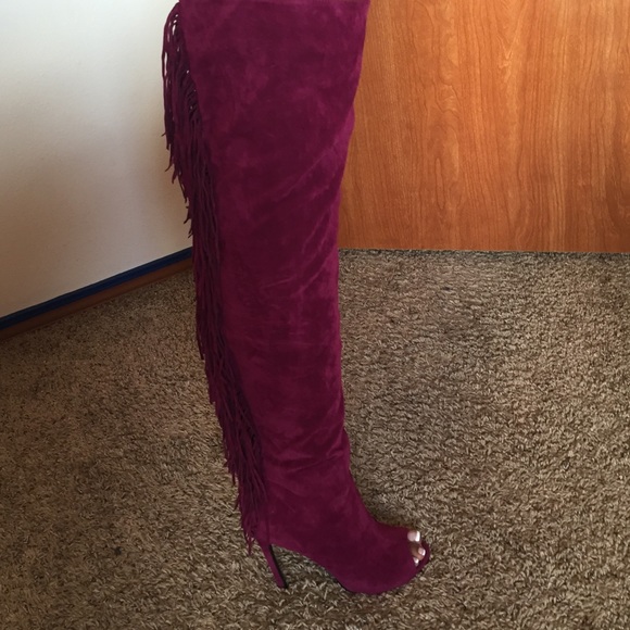 Shoes | Brand New Fringe Thigh High Boots | Poshmark