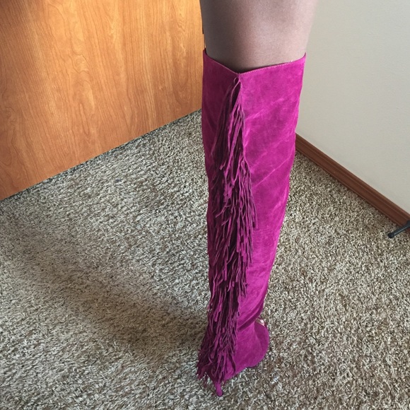 Shoes | Brand New Fringe Thigh High Boots | Poshmark