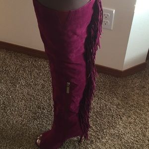 Shoes | Brand New Fringe Thigh High Boots | Poshmark