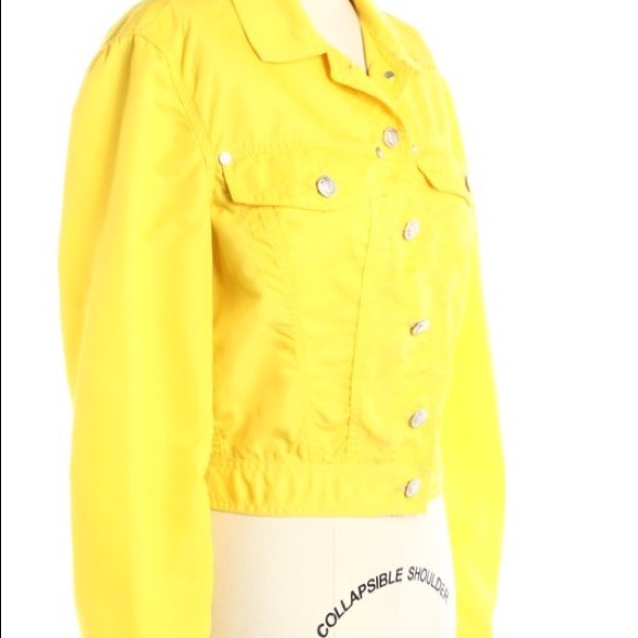 Versace | Jackets & Coats | Versace Lemon Yellow Nylon Jacket | Poshmark