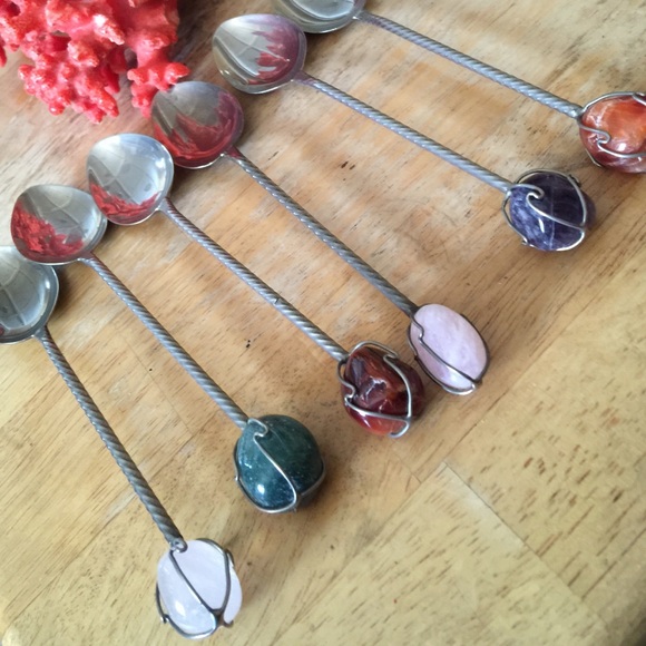 Coloctable | Jewelry | Antique Collectable Gem Stone Bundle Spoons ...