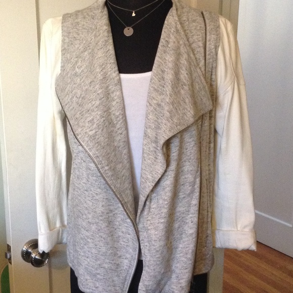 Truth and Pride | Jackets & Coats | Truth And Pride Leather Knit Drapey ...