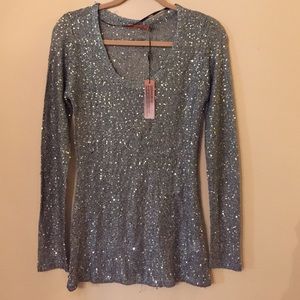 Belldini | Tops | Belldini Mesh Sequin Top | Poshmark