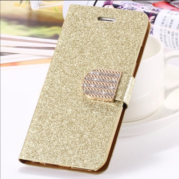 Accessories | Gold Iphone 6 Case Iphone 6 Flip Case | Poshmark